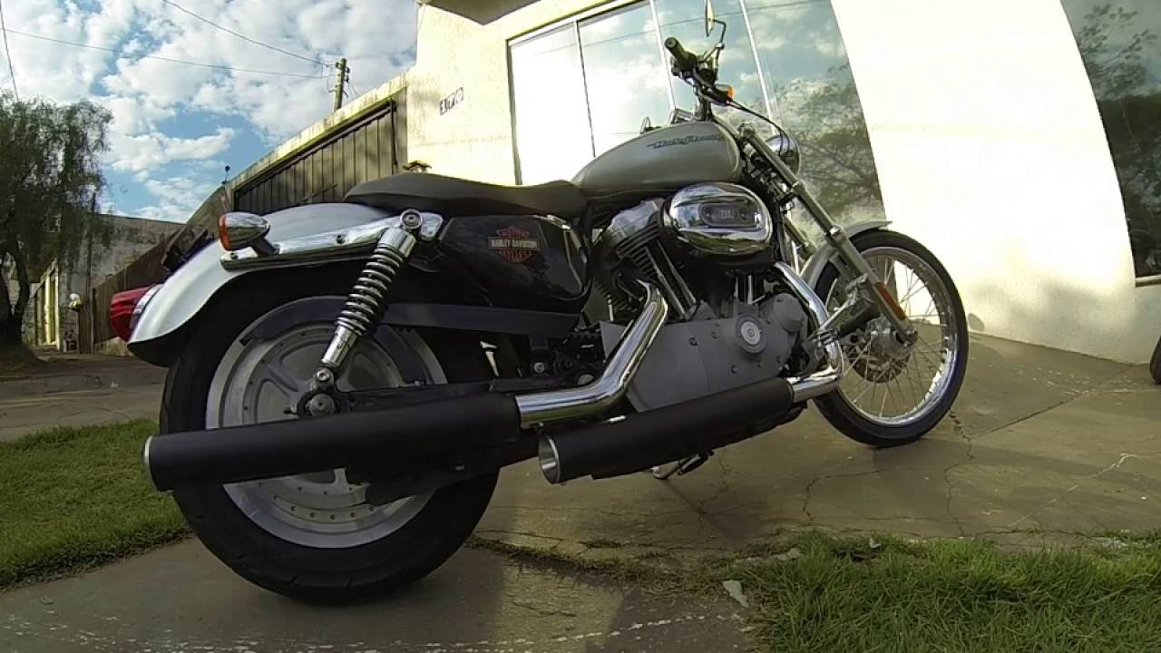 Escapamento esportivo para Harley Davidson Sportster 883 / 1200 - YouTube