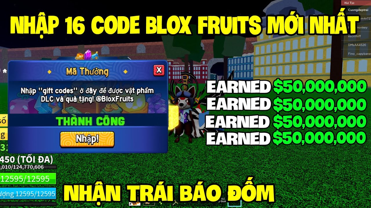 Tổng Hợp 16 CODE Blox Fruit x2 Exp Mới Nhất Nhận Trái Vĩnh Viễn Và Lấy ...