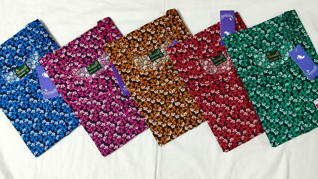 Dhalavaipuram nighties| XL fabulous cotton nighty |Overlock with side ...