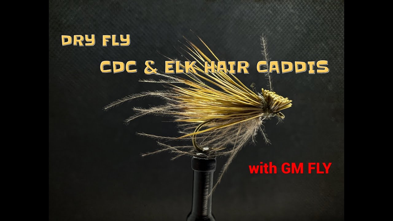 Сухая мушка Ручейник CDC & Elk Hair Caddis Как связать - YouTube