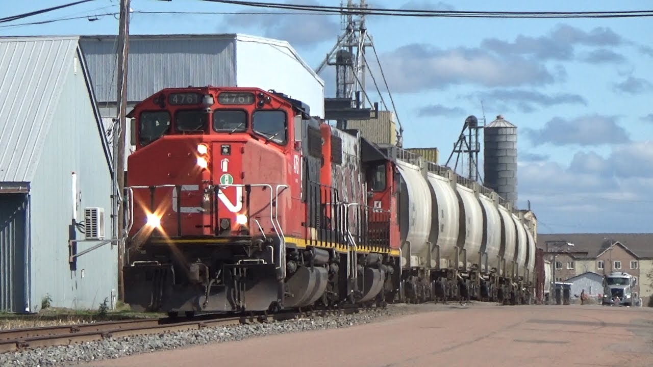 Nice Pair of EMD Geeps Work a Long Local Train CN 537 on the CN ...