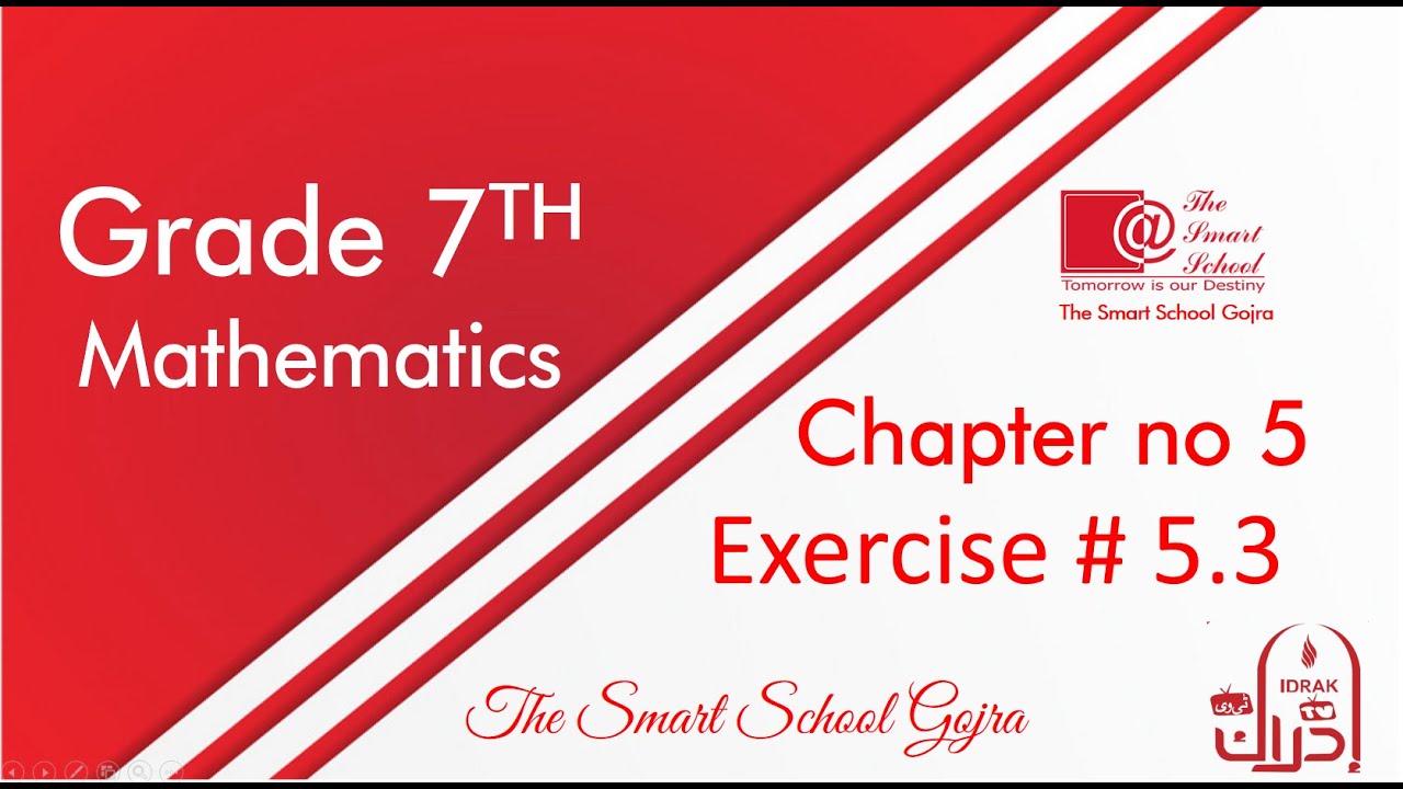 Grade 7th Mathematics Chapter no 5 Exercise #5.3 . - YouTube
