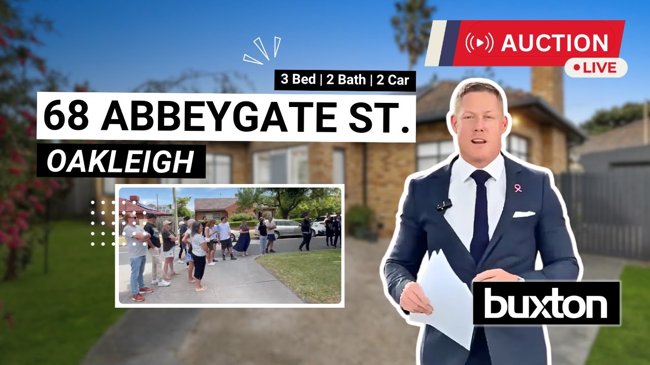 Live Auction @ 68 Abbeygate Street, Oakleigh - Auction Results Melbourne - YouTube