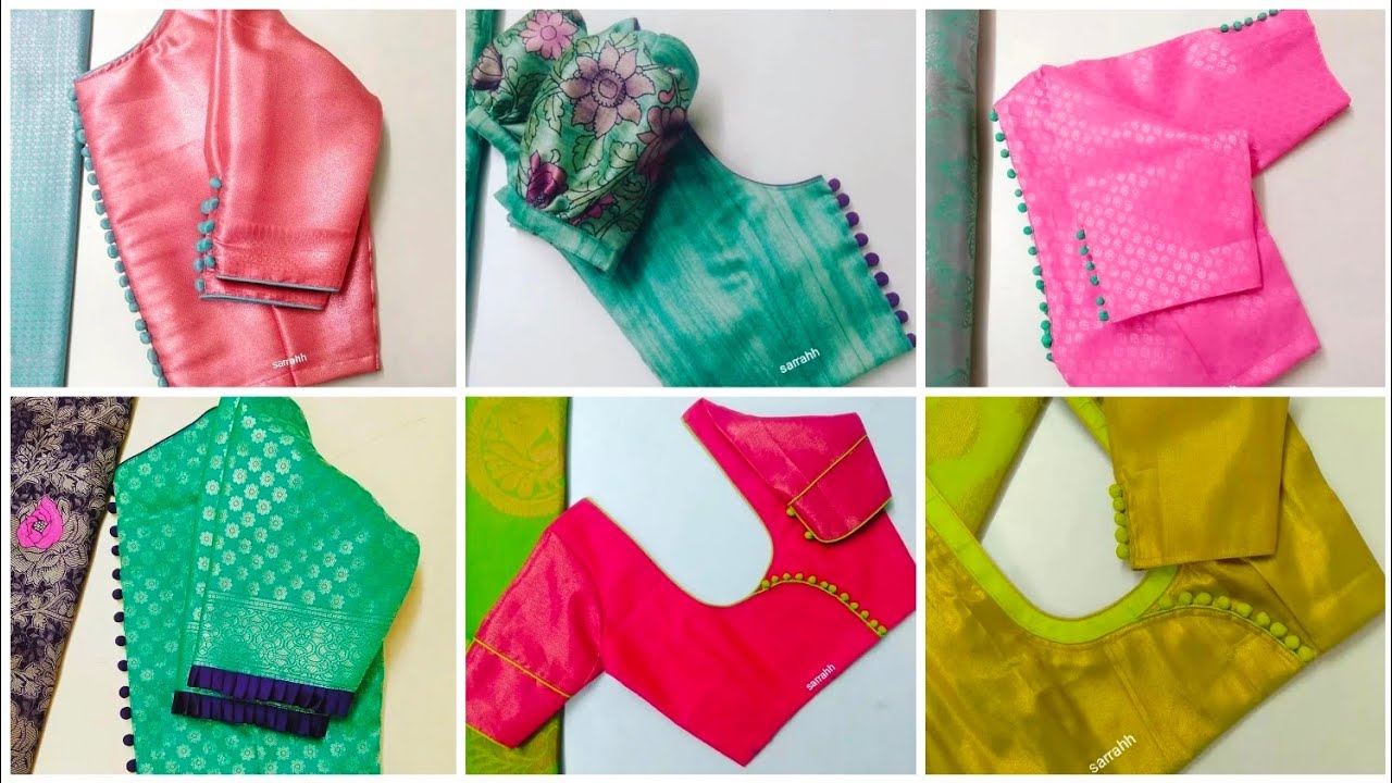 Potli button blouse design// potli button/? Blouse design for potli ...