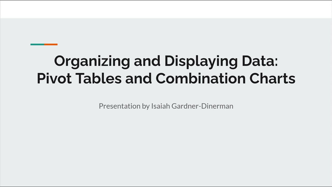 Excel Pivot Table + Combination Chart - YouTube