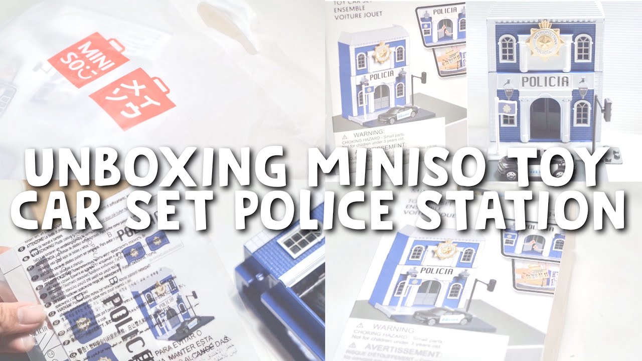 UNBOXING MINISO TOY CAR SET POLICE STATION - YouTube