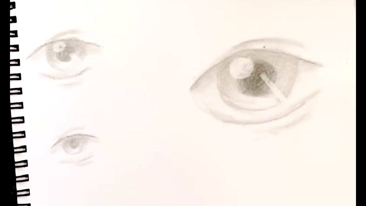How to draw an Intermediate eye using Graphite by a 13 year old! - YouTube