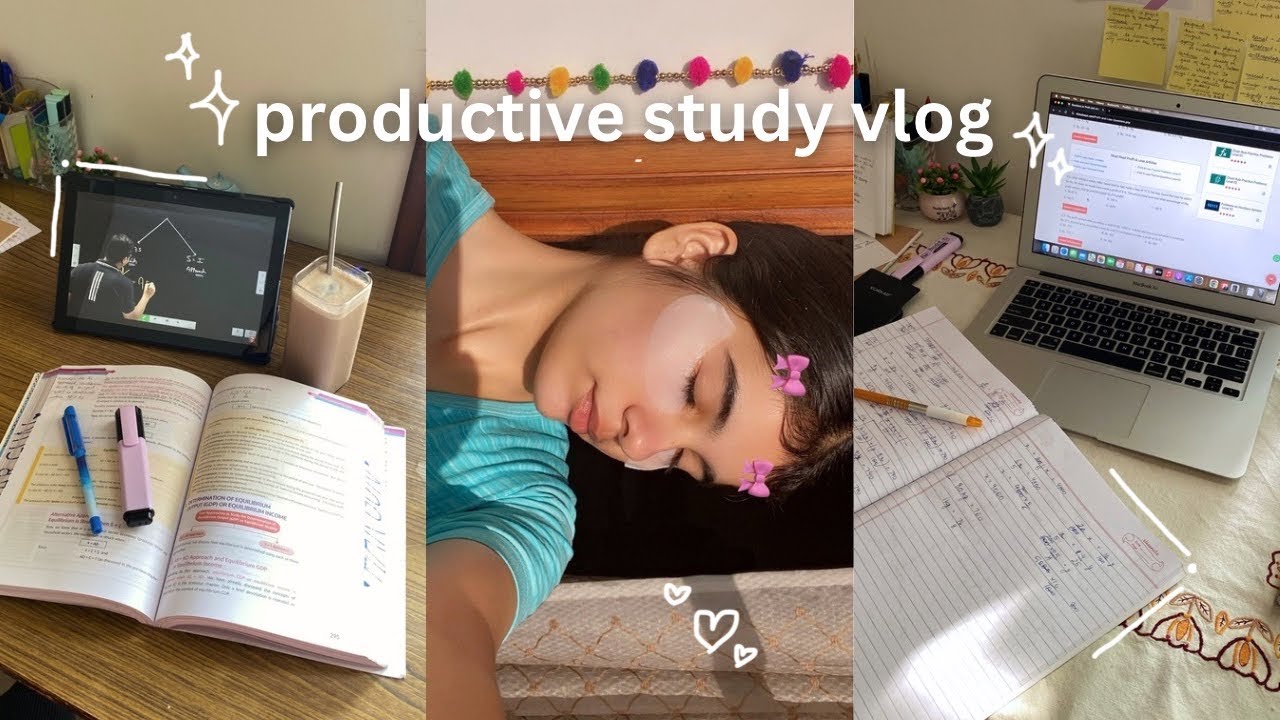 productive study vlog ♡ balancing self care and studies, morning habits ...
