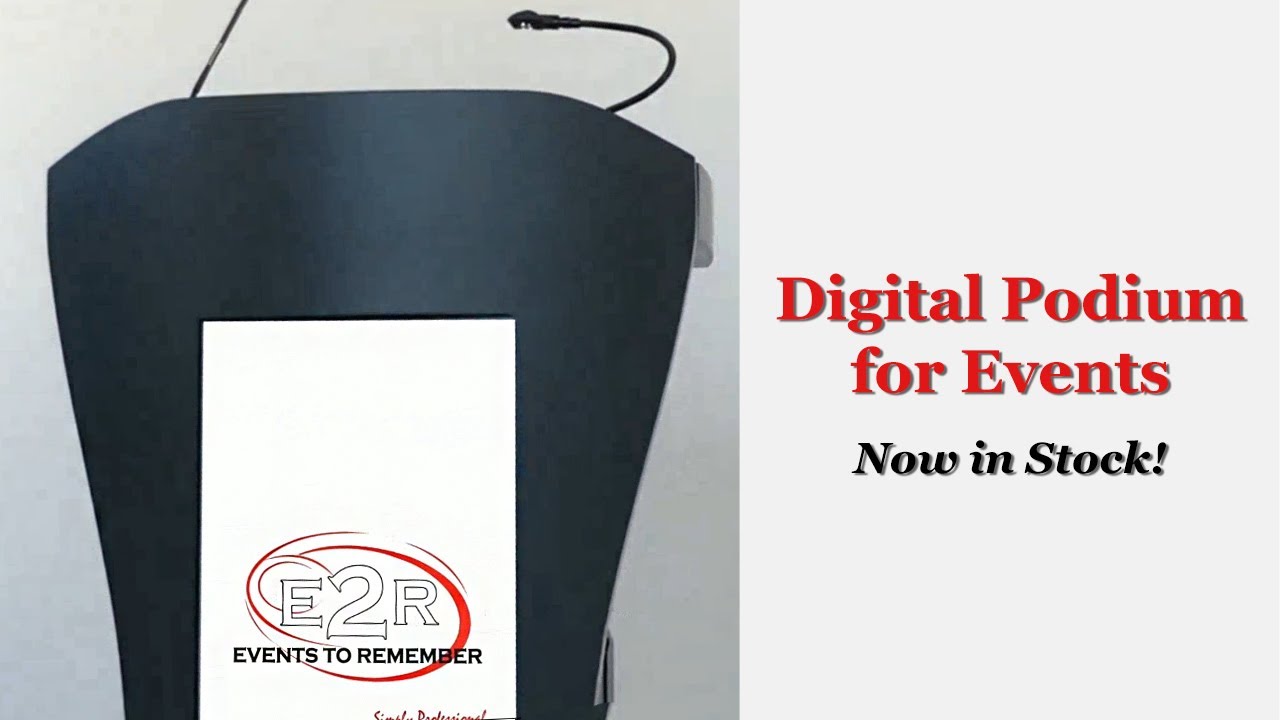 Digital Podium for Events | Now in Stock at Events To Remember - YouTube