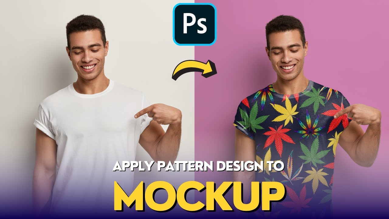 Place Pattern Design to T Shirt with Adobe Photoshop | T Shirt Mockup # ...