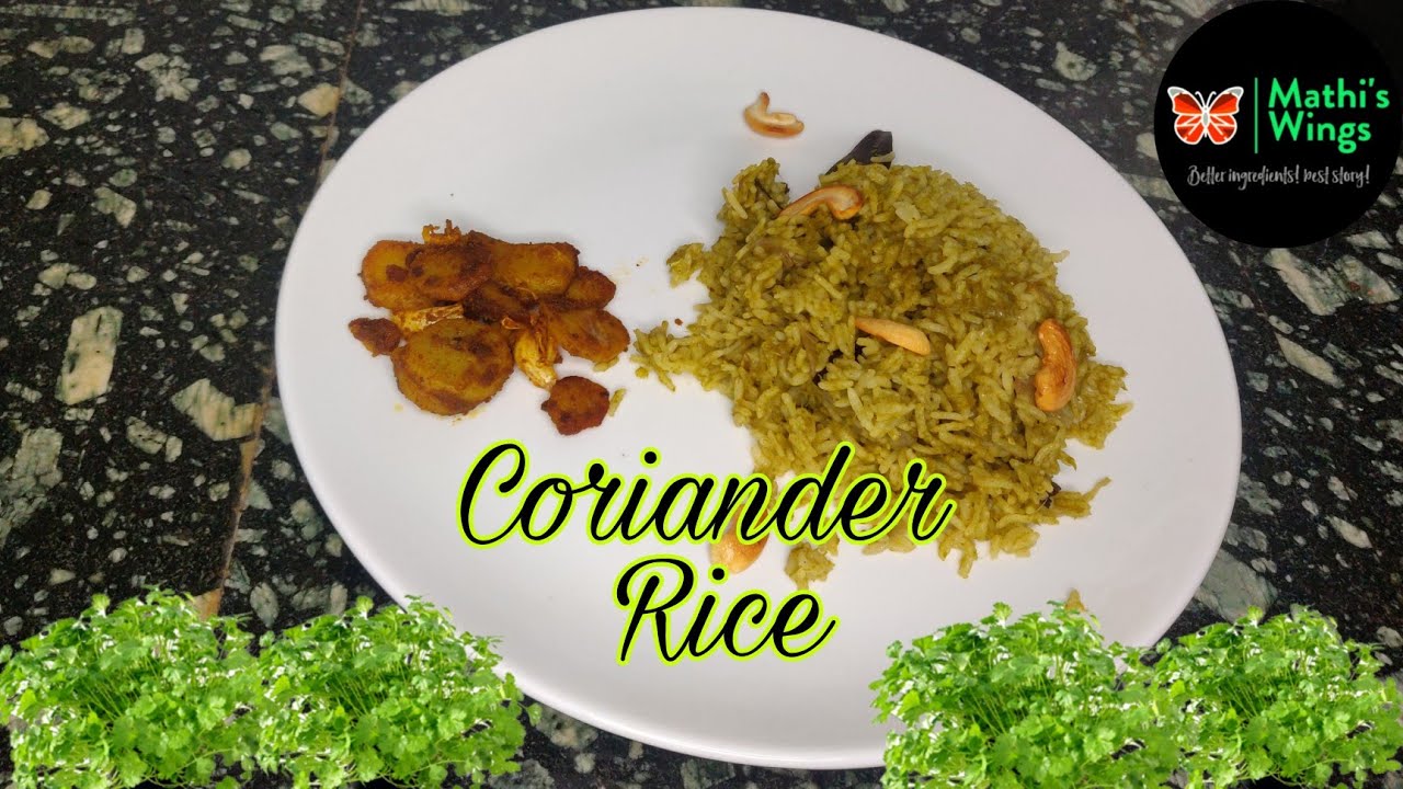Simple and Easy Coriander Rice🍀🍚 | Cook with Mathi 👩‍🍳 | Variety Rice ...