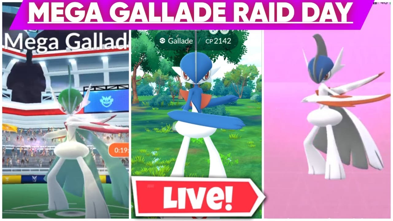 POKÉMON GO MEGA GALLADE RAID DAY SPECIAL LIVE STREAM | 21 Free Dally ...