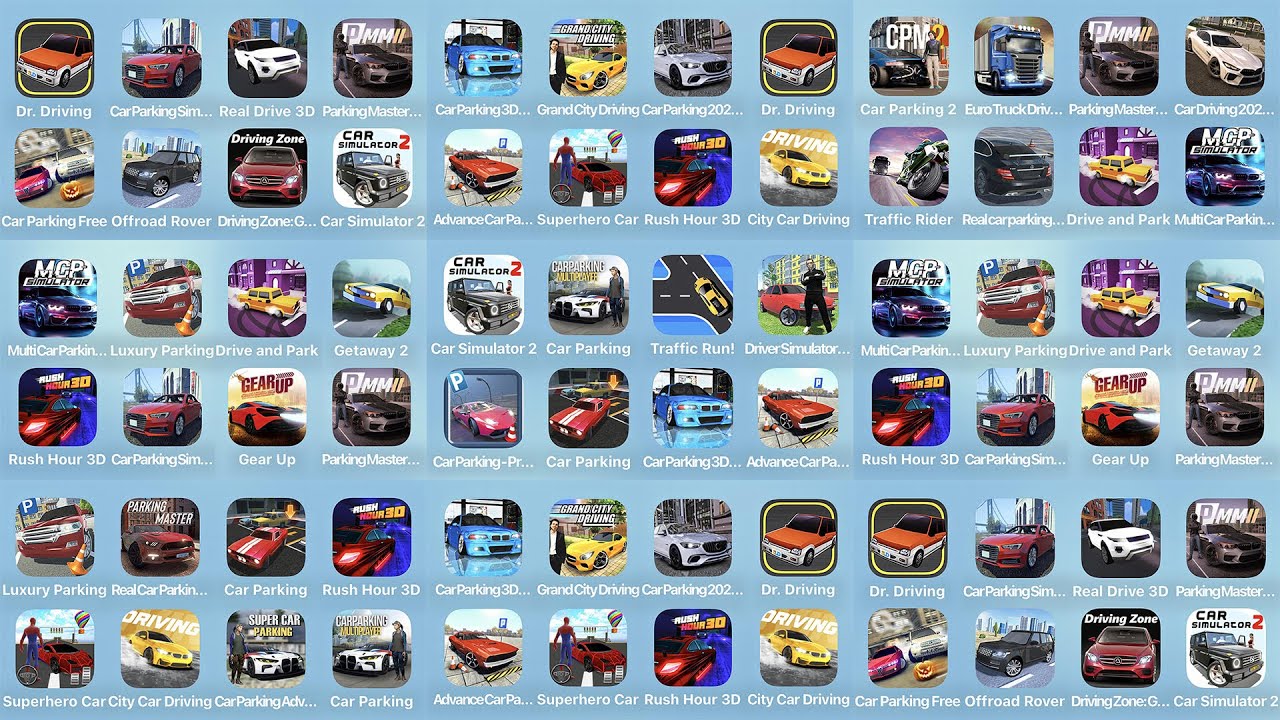 Dr Driving, Luxury Parking, Car Parking 2, Car Simulator 2 and More Car ...