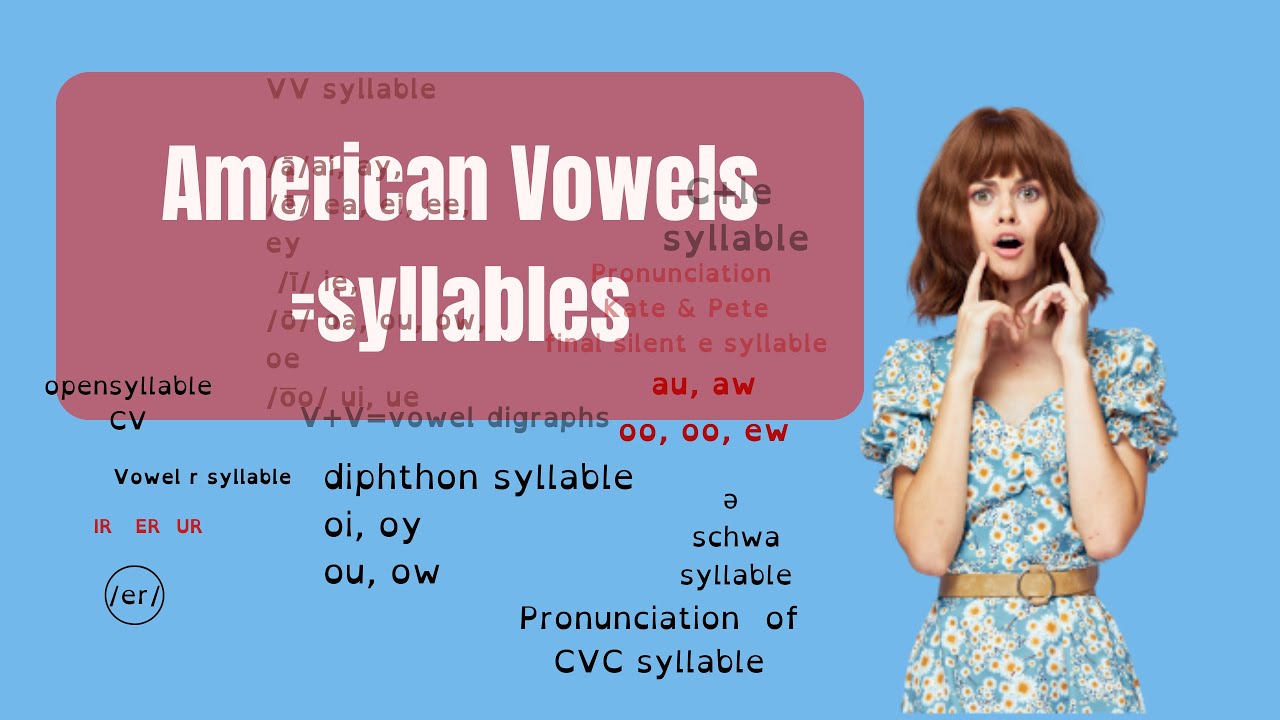 American English syllable types =vowels【in English】 - YouTube
