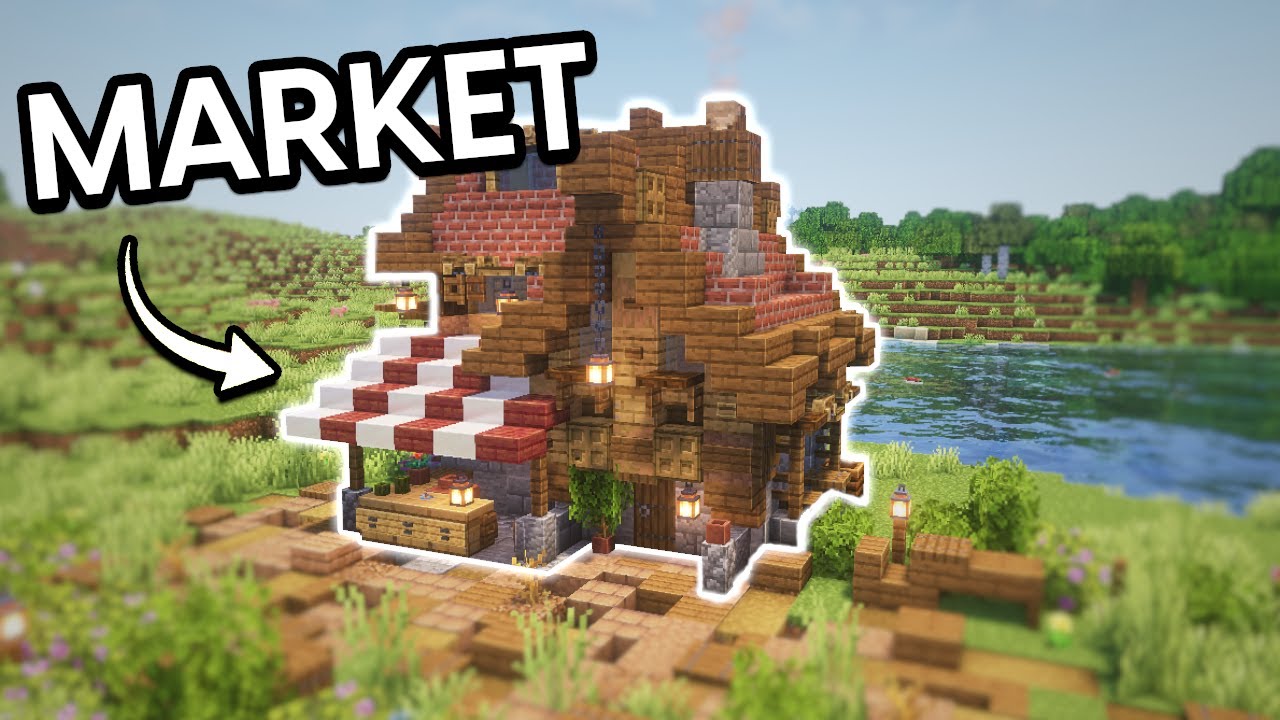 Minecraft: How to Build a Medieval-Style Shop [Tutorial] - YouTube