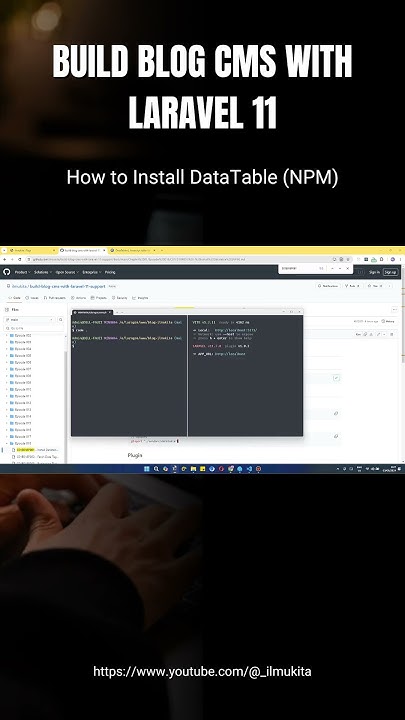 Tutorial Laravel 11 Blog CMS - How to Install DataTable #shorts #laraveltutorial #C01E018P001 ...