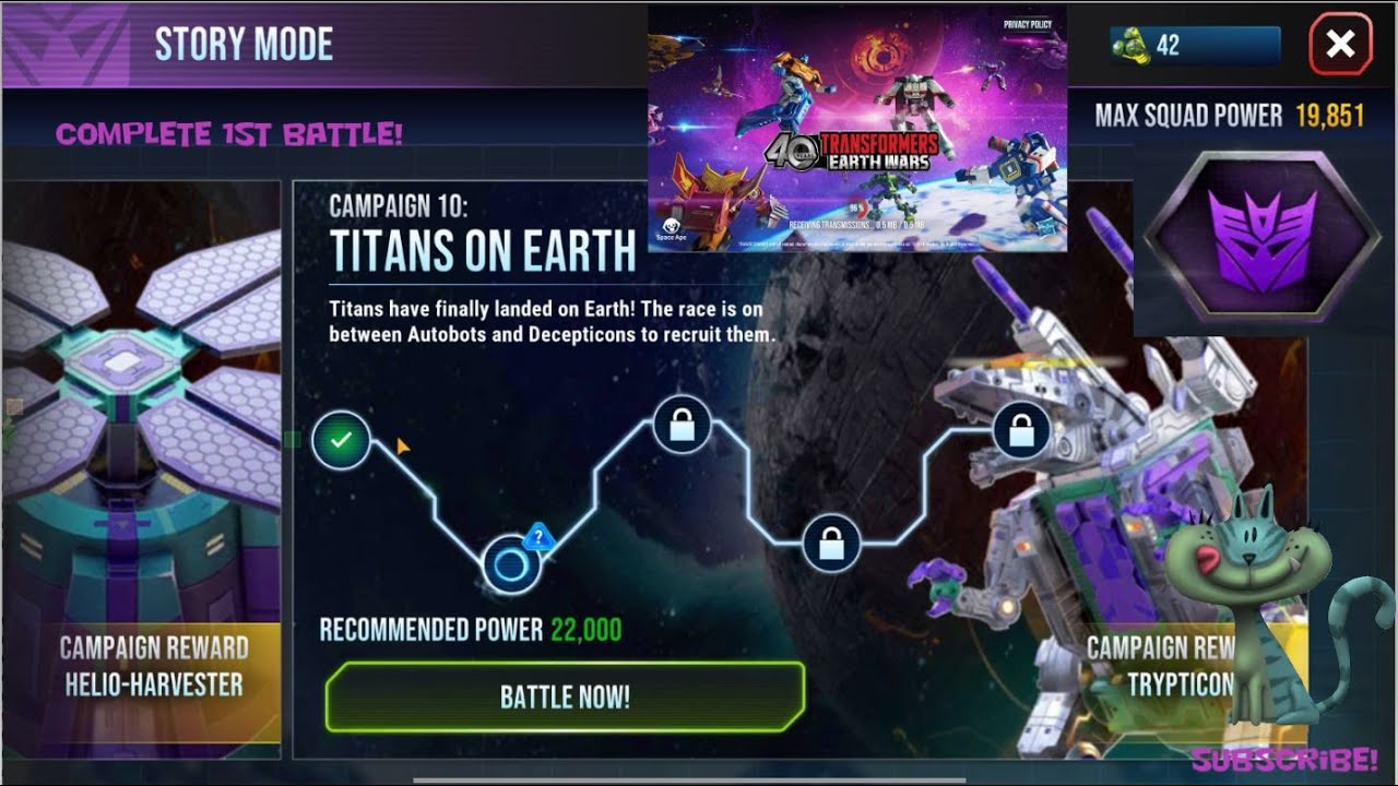 Transformers Earth Wars Complete Battle 1 from Decepticon Campaign 10 ...