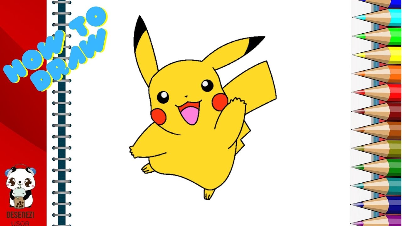 How to draw pikachu very easy | Cum sa il desenezi pe pikachu foarte ...
