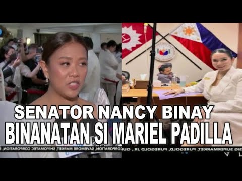 MARIEL PADILLA BINANATAN NI SENATOR NANCY BINAY - YouTube