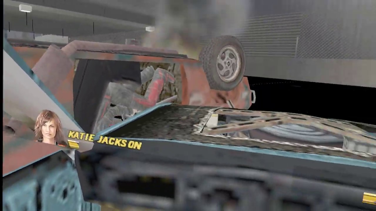 FlatOut - Head On in VR DArena3 Cockpit view Oculus Rift - YouTube