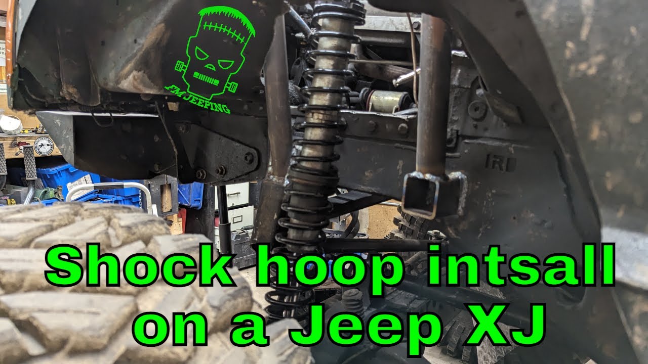 Mounting front shock hoops on a Jeep Cherokee XJ - YouTube