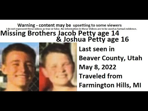 Missing Brothers Jacob Petty age 14, Joshua Petty age 16 Beaver County ...
