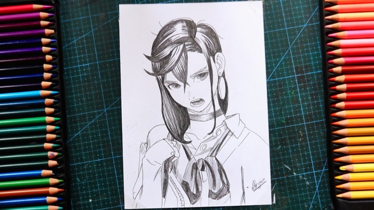 How to Draw Momo Ayase Dandadan || Dandadan || Step by Step - YouTube