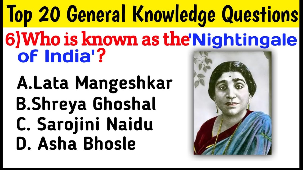 Top 20 General Knowledge Questions with Answers || Intersting GK ...