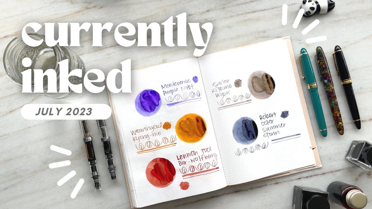 July Currently Inked | ☀️ Seattle Summer Color Palette | Ink Swatches ...