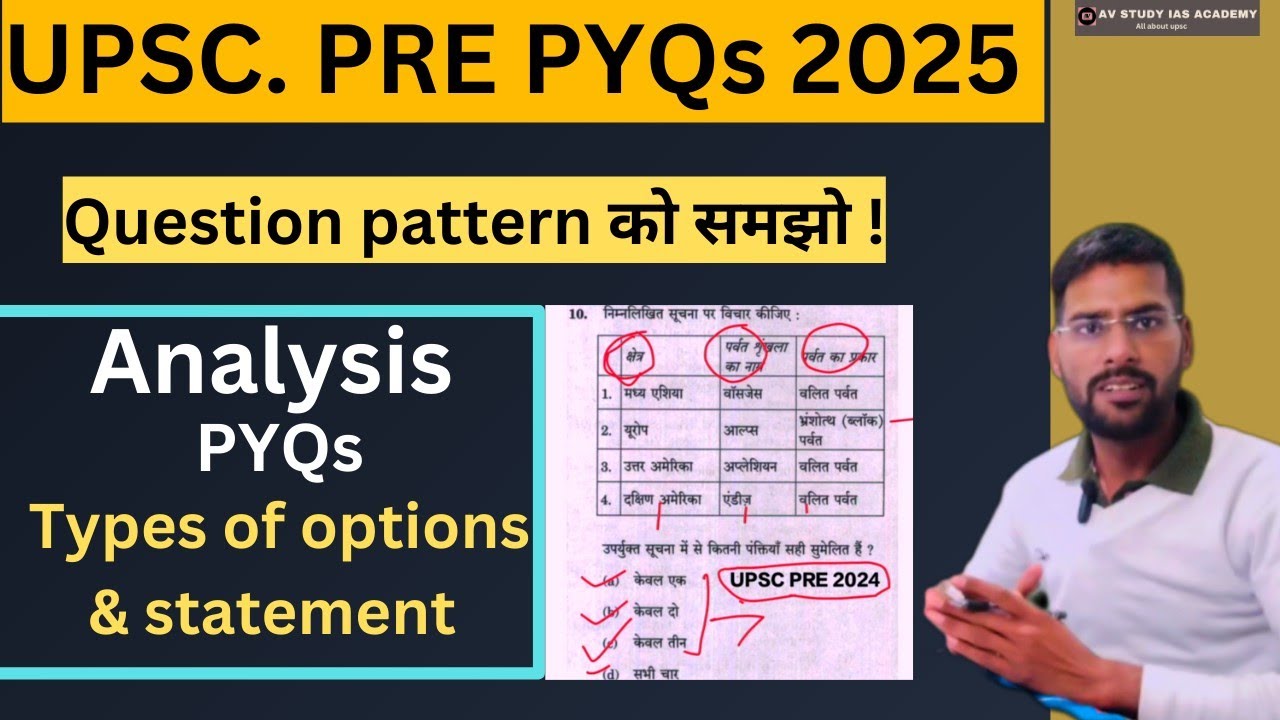 Types Of PYQ OPTIONS & STATEMENT Analysis - UPSC PRE 2025 #upscpre2025 ...