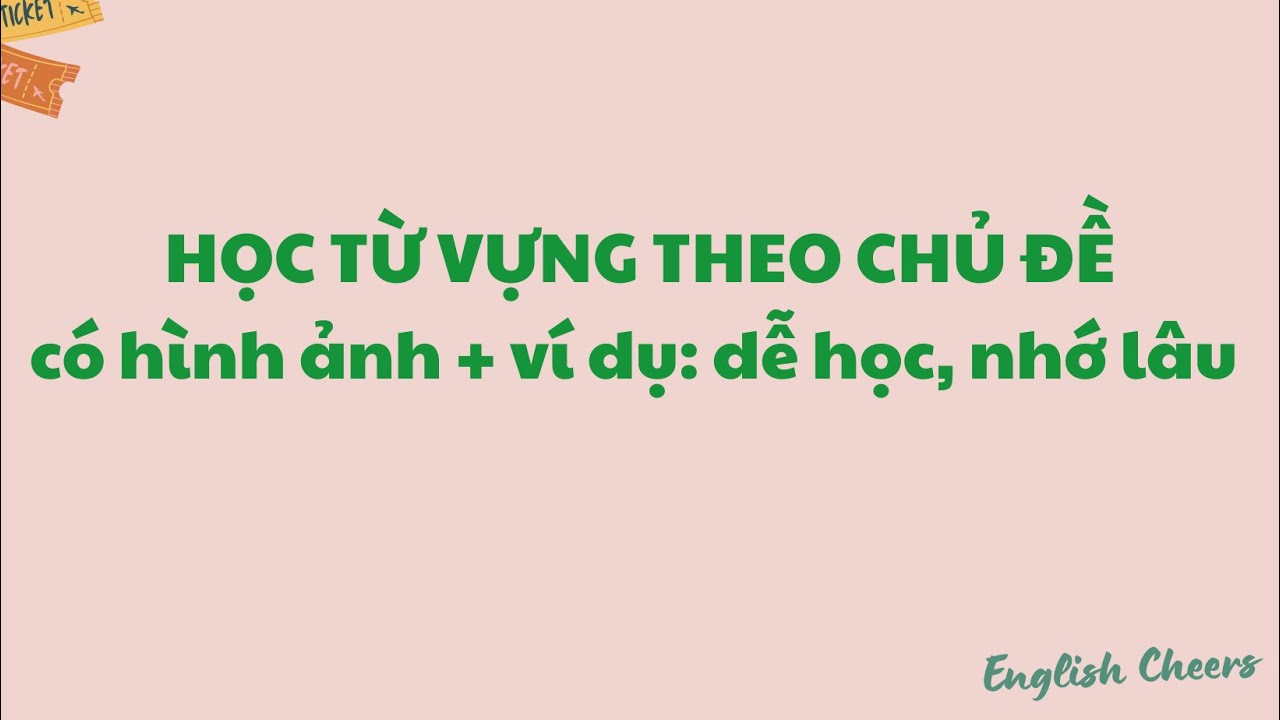 Voca 12: ACCESSORIES (phụ kiện) - Học từ vừng tiếng Anh theo chủ đề ...