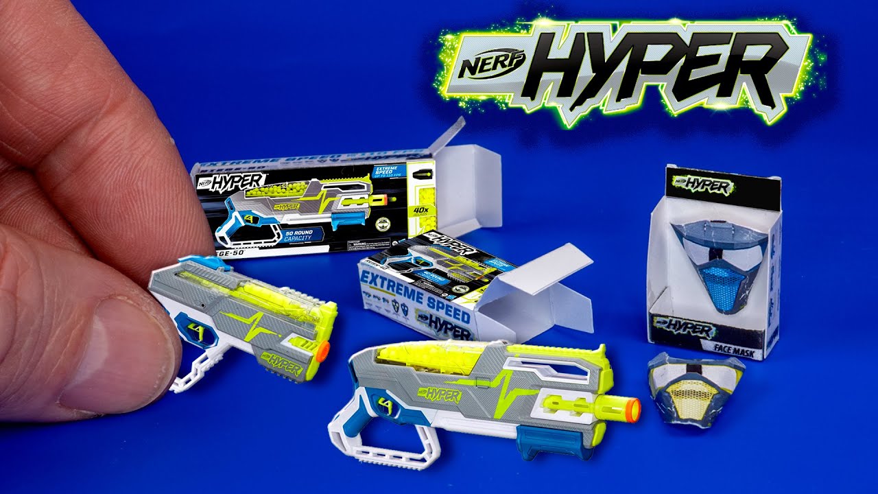 DIY Nerf Hyper Rush 40 Miniature Action Blaster. DollHouse | No Polymer ...