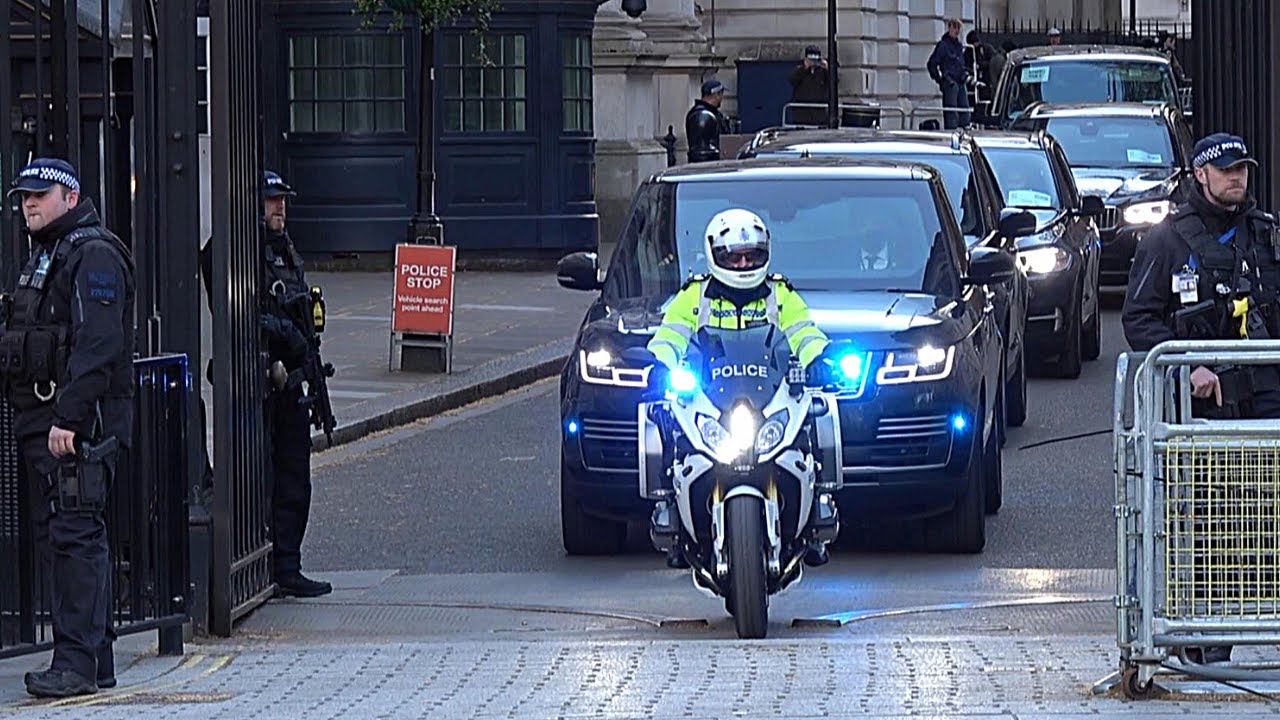 United States Secretary Of State Motorcade Leaving 10 Downing Street ...