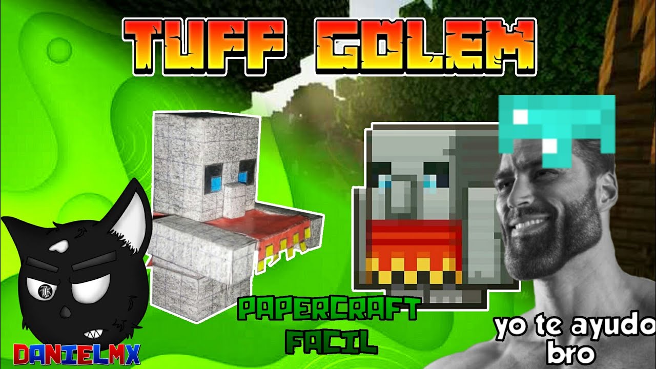 cómo hacer al tuff Golem de Minecraft / papercraft casero y fácil ...