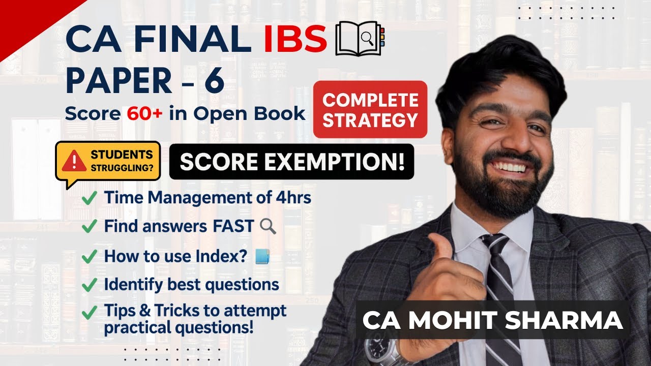CA Final IBS Paper 6: Sure-Shot Strategy for Guaranteed Success 🔥 - YouTube