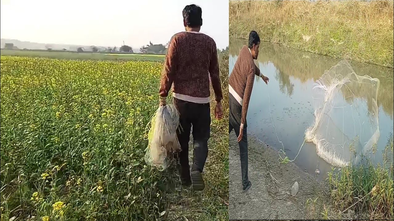 unbelievable fishing video net fishing small fish - YouTube