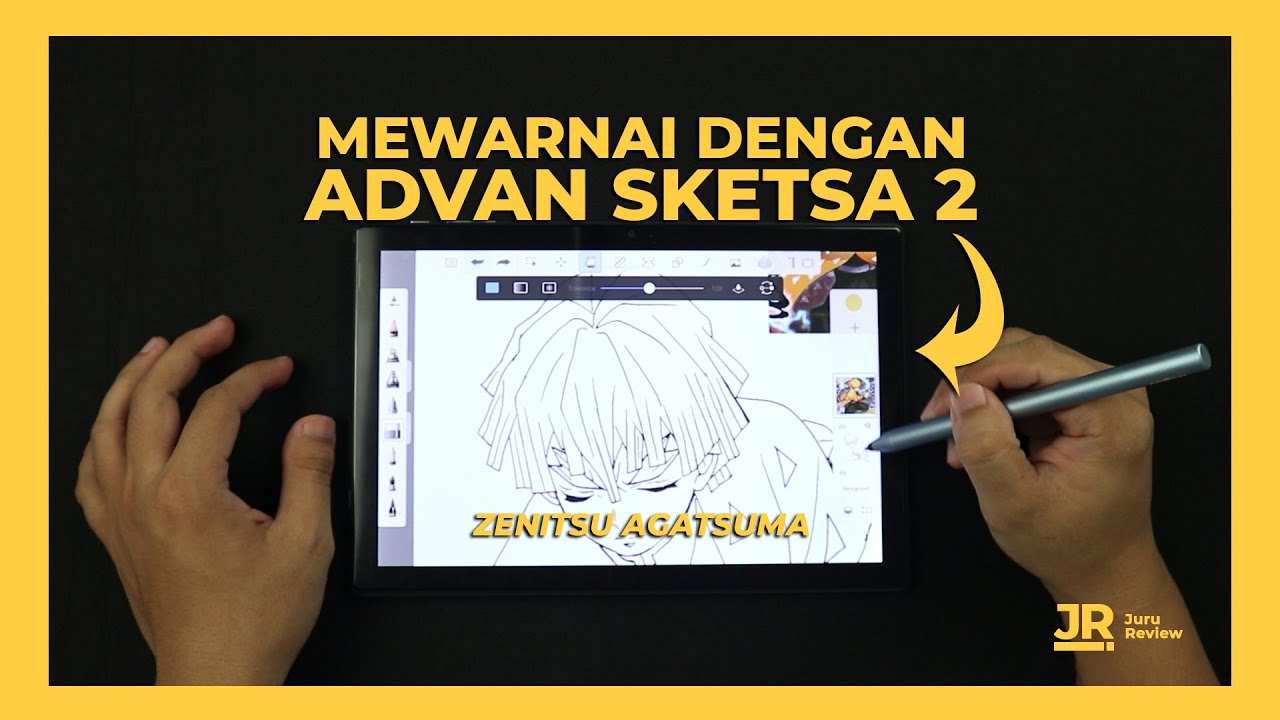 B.T.S : MEWARNAI ZENITSU AGATSUMA | Drawing Test Advan Sketsa 2 - YouTube