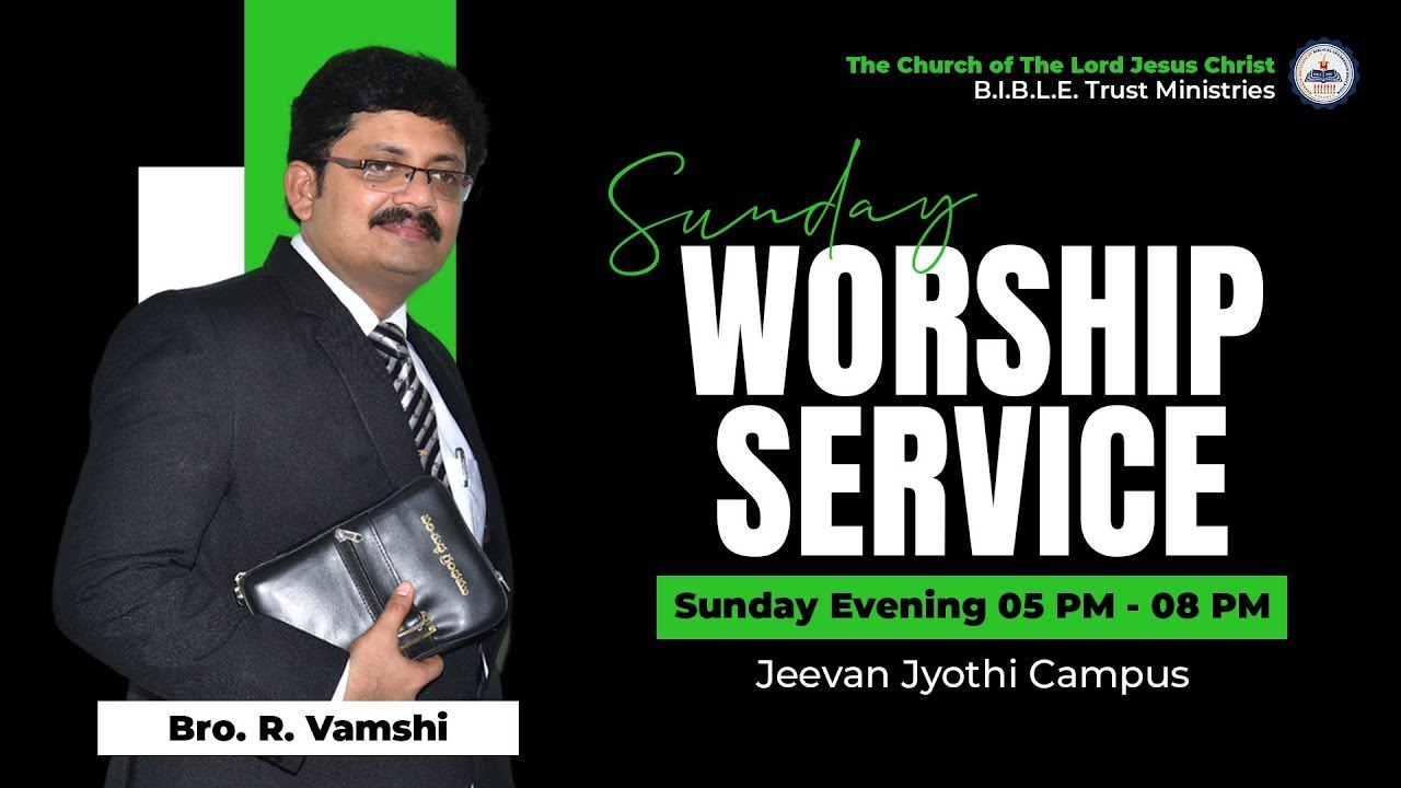 🔴Sunday Evening Worship Service (01- 12- 2024) || Bro. R. Vamshi || B.I ...