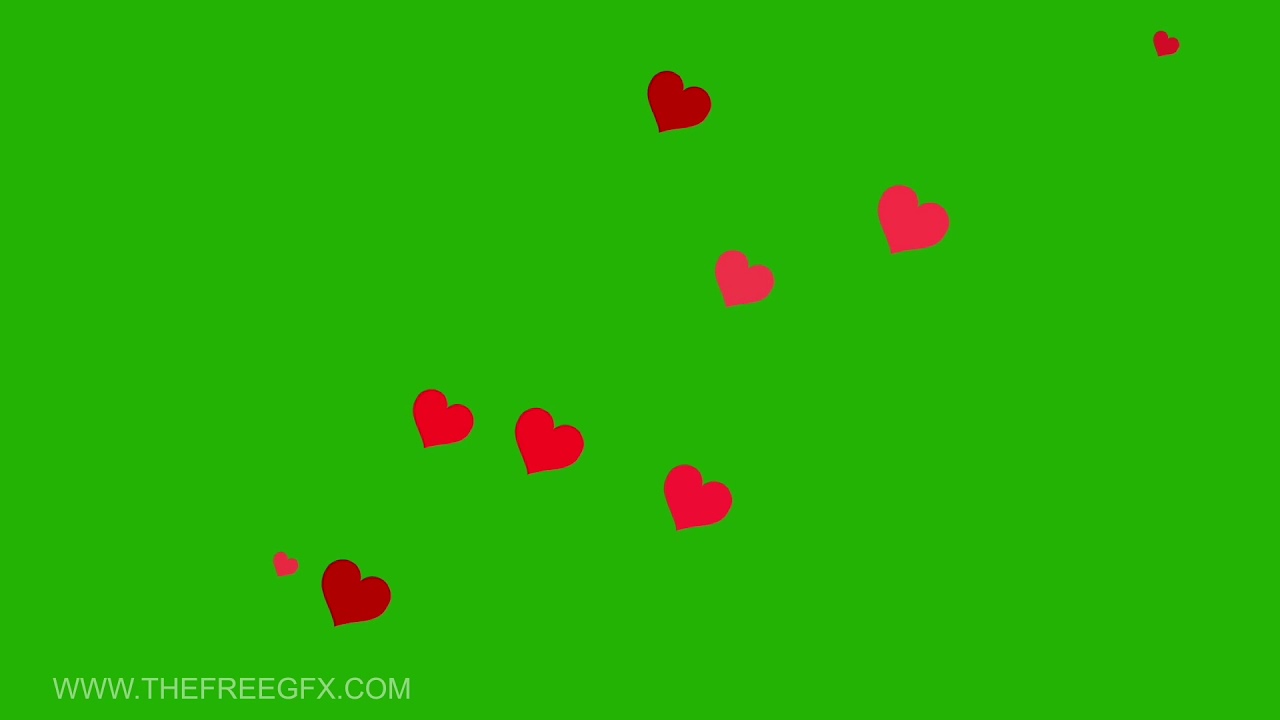 Free Green Screen: Heart Flying Green Screen Effect - YouTube