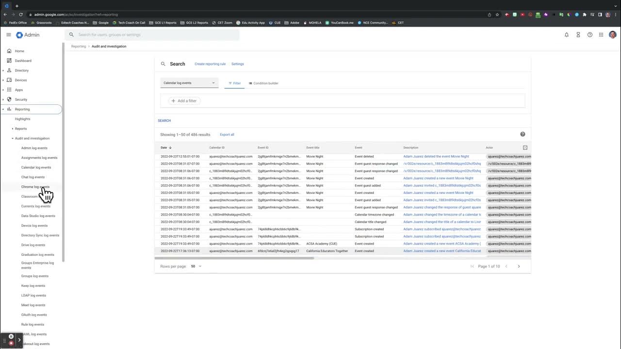 Google Admin Console: Log Events for Different Apps - YouTube