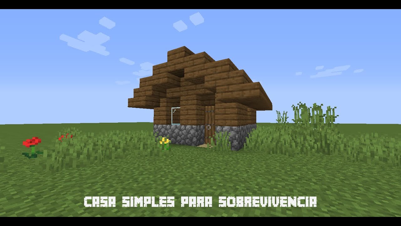 COMO FAZER UMA CASA SIMPLES NO MINECRAFT - YouTube
