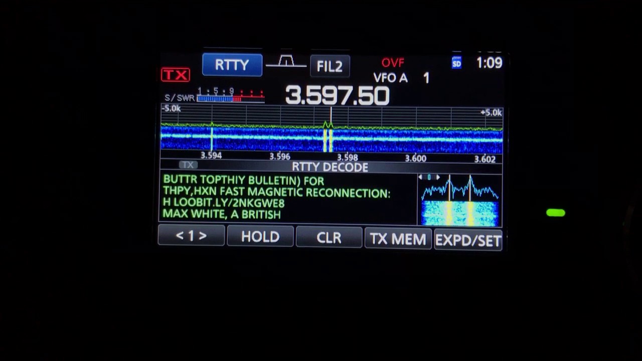 Icom 7300 RTTY decode - YouTube