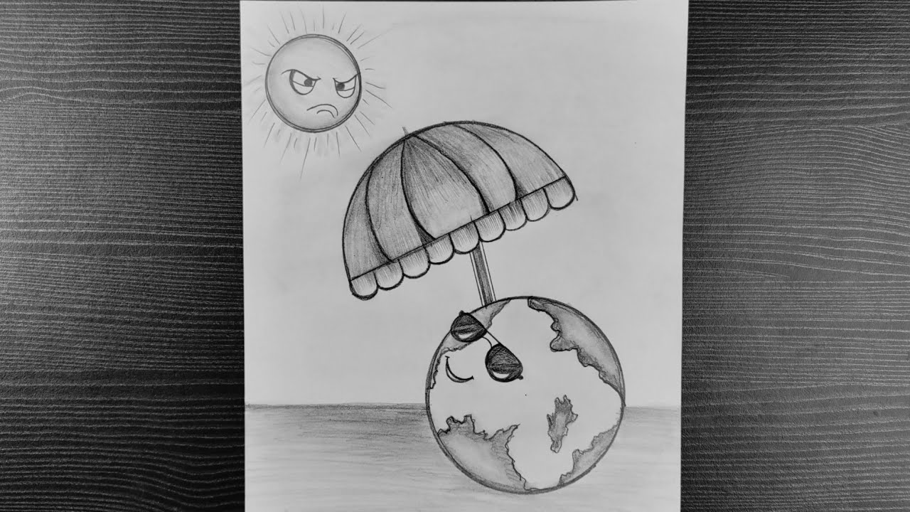 Save Ozone Layer Drawing // World Ozone Day Drawing // Ozone Day ...