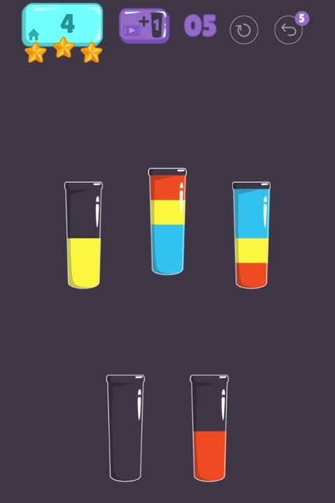 Cups - Water Sort Puzzles Level 4 ⭐⭐⭐ - YouTube