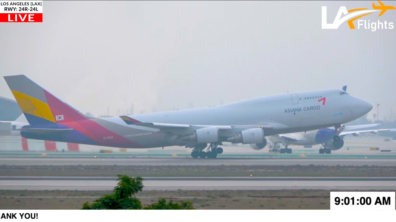AMAZING 747 ACTION! 🔴LIVE Plane Spotting at Los Angeles International ...