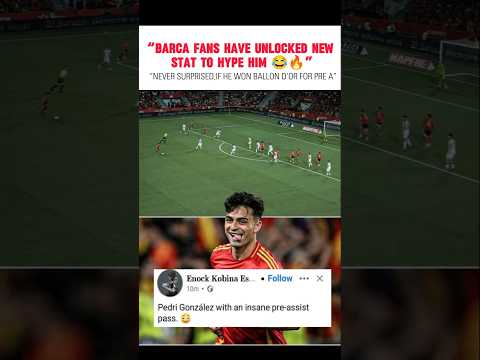 With is this stat, Pre assist | Pedri #pedri #barcafans #madridista #football #viral #trendingnow