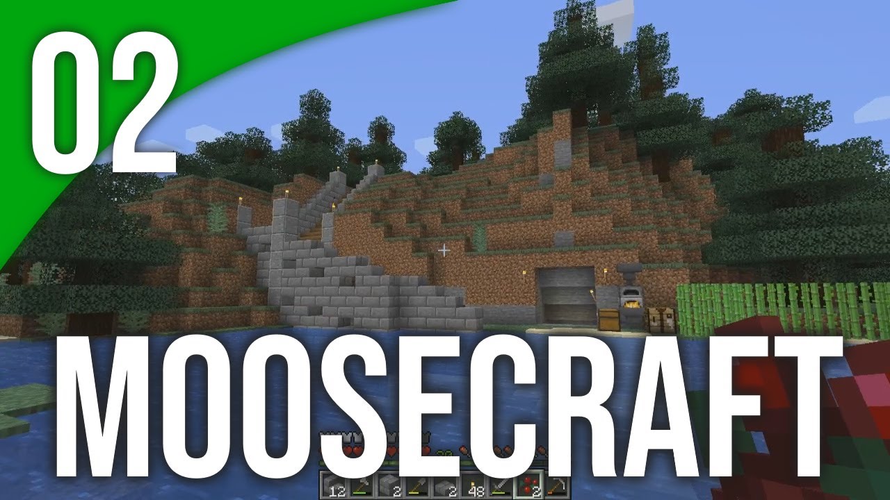 Moosecraft Episode 2: Building Some Very Exciting Stairs - YouTube
