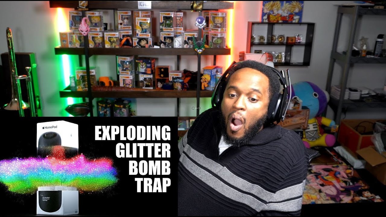 EXPLODING Glitter Bomb 4.0 vs. Package Thieves - @Mark Rober | REACTION - YouTube