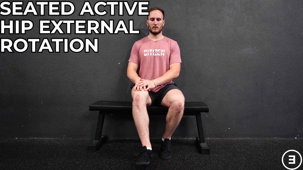 Seated Active Hip External Rotation - YouTube