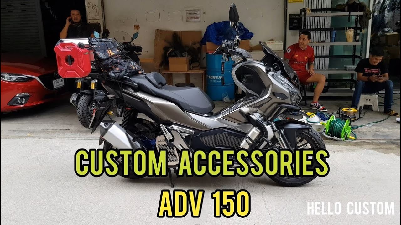 รีวิว ของแต่ง ADV 150 Modifikasi Full Custom ADV150 กันดิด บังลมข้าง ...